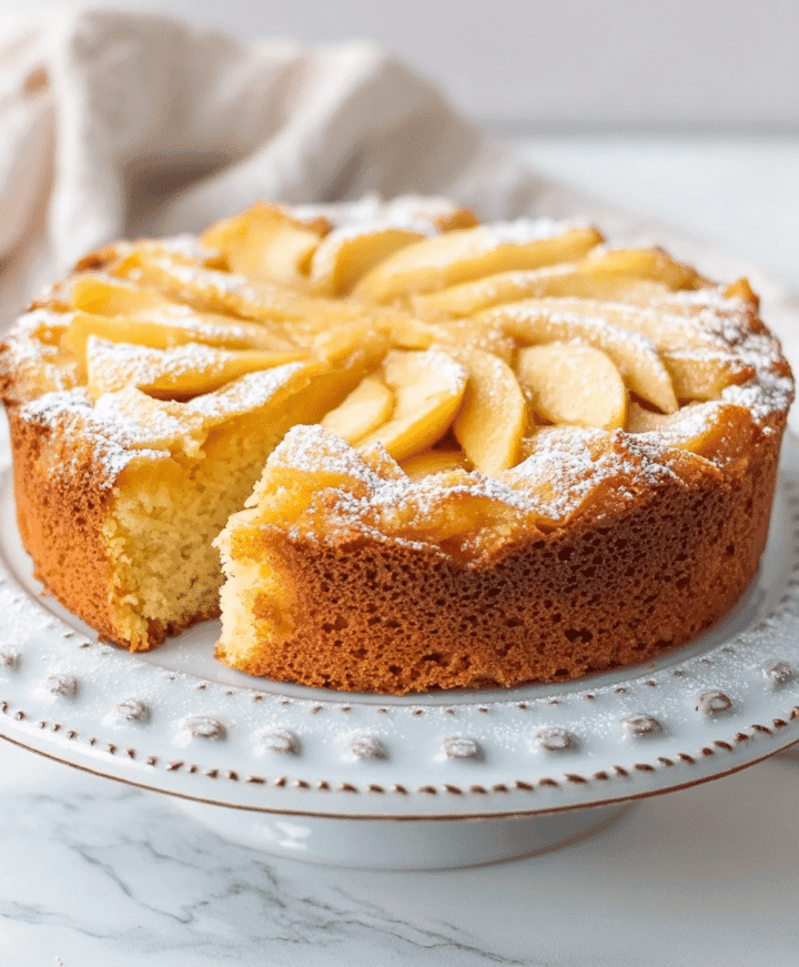 Easy Apple Cake Recipe - sarahrecipes.com