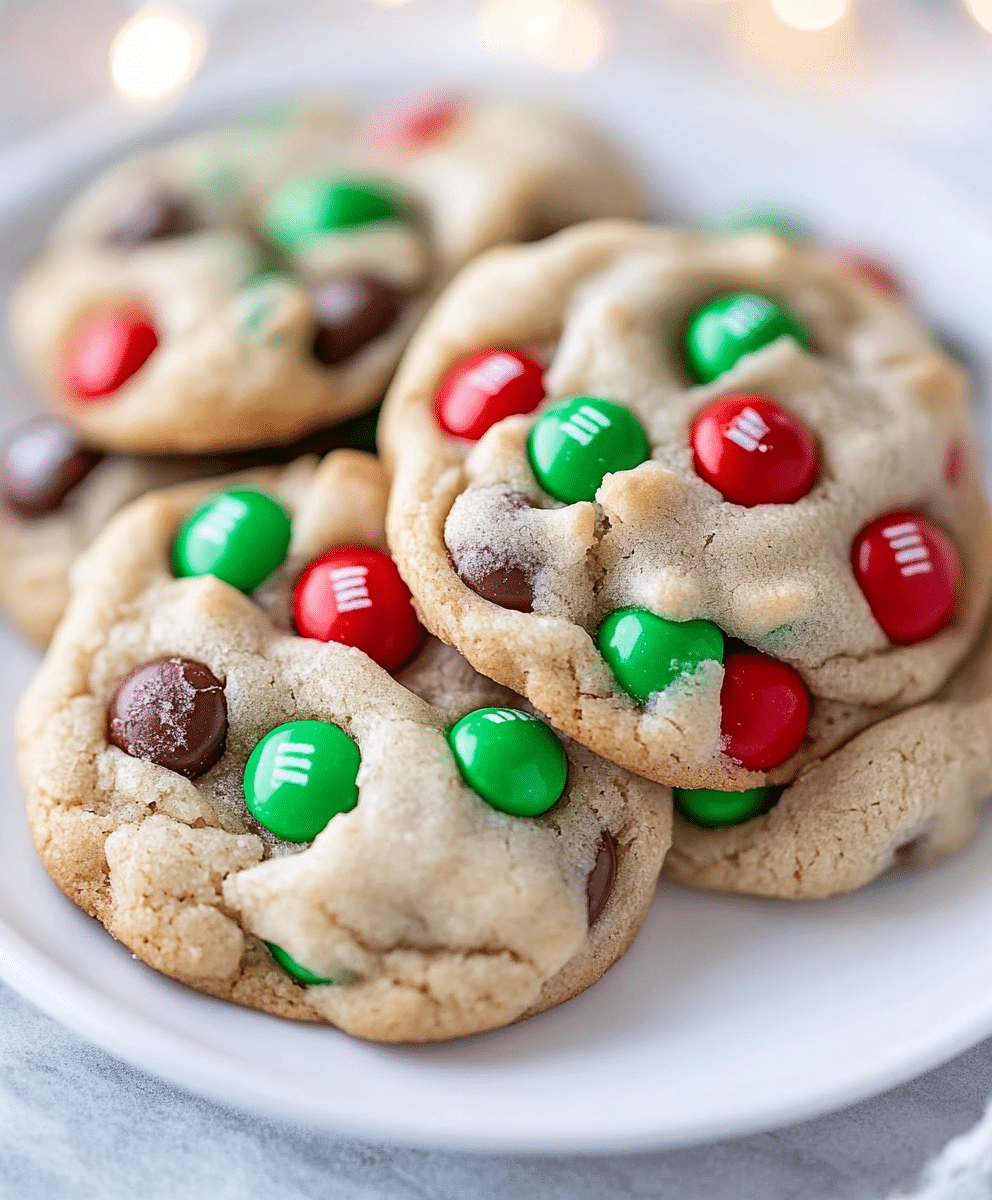Christmas M&m Cookies Recipe - sarahrecipes.com