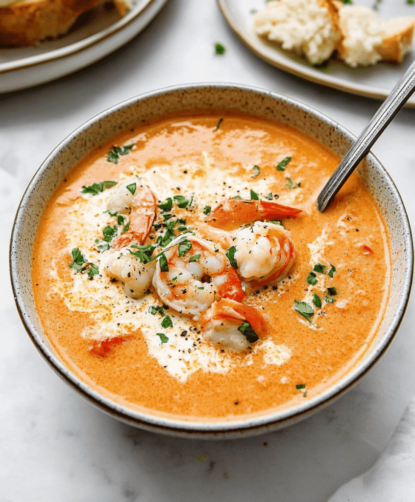 Crab And Shrimp Seafood Bisque Recipe - sarahrecipes.com